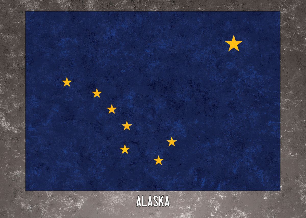 'State Flag of Alaska' Poster, picture, metal print, paint by Enzwell ...
