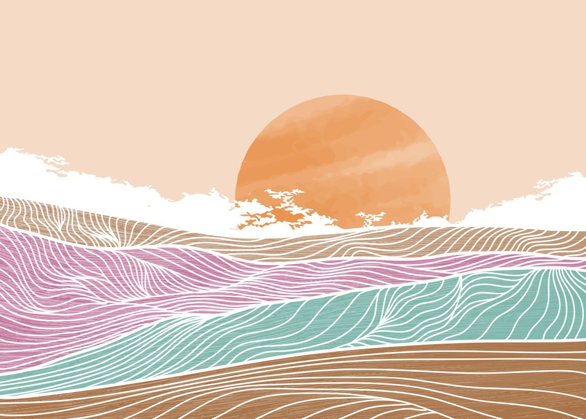 'Abstract Mountain art' Poster by budi yanto | Displate