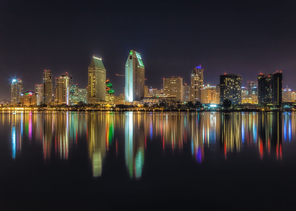 'San Diego High Rises' Poster, picture, metal print, paint by Jonathan ...