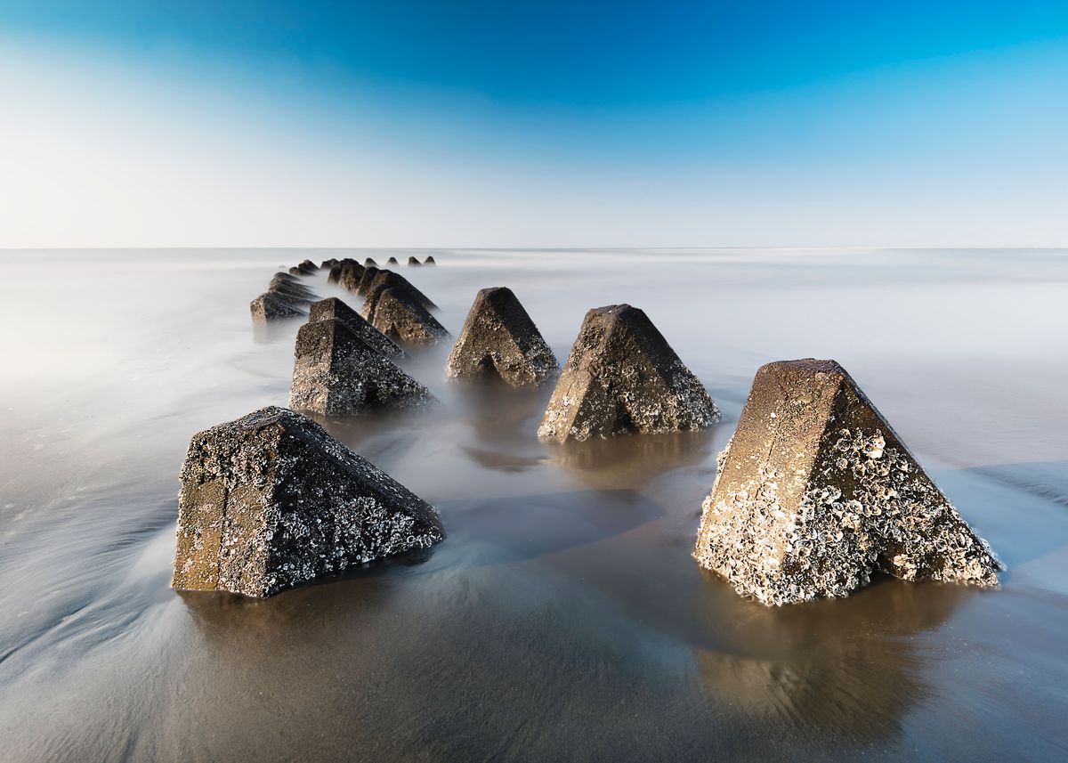 'Wave elimination block' Poster, picture, metal print, paint by HanPing ...