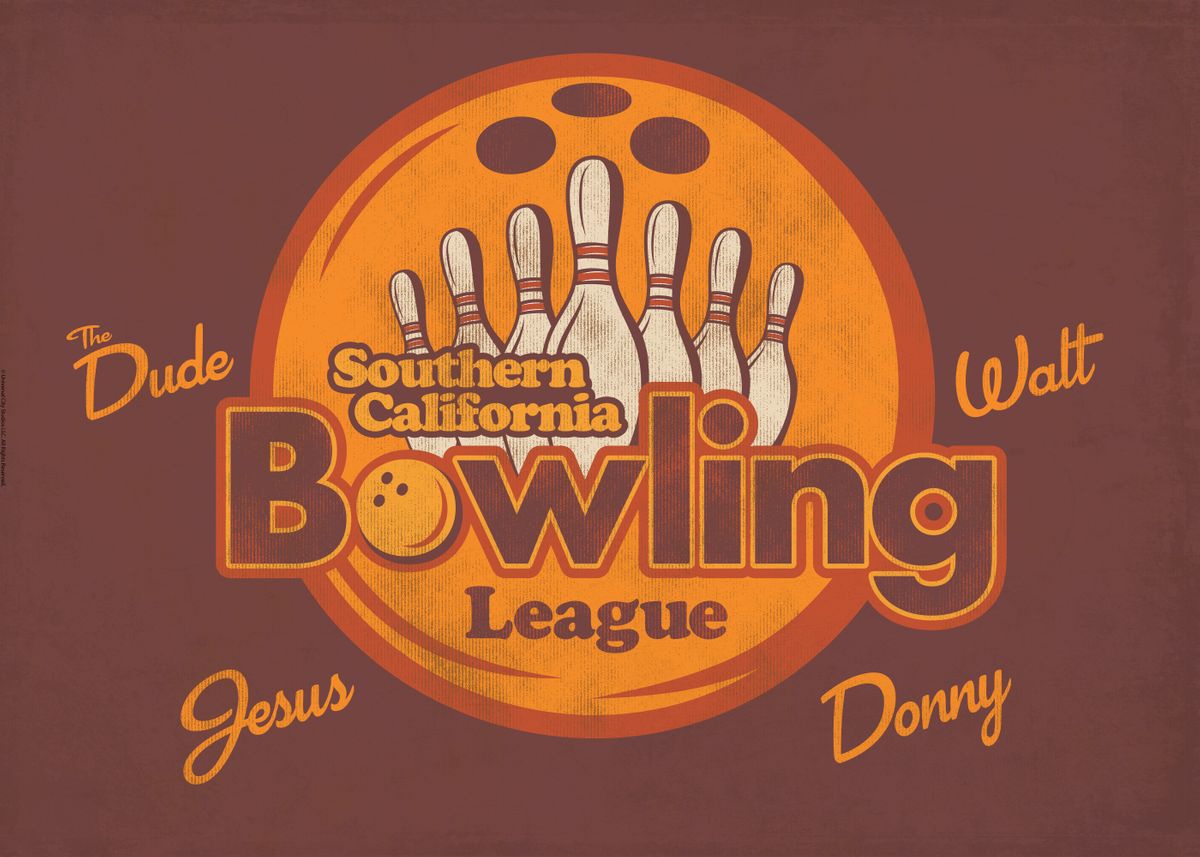 'California Bowling Club' Poster, picture, metal print, paint by The ...