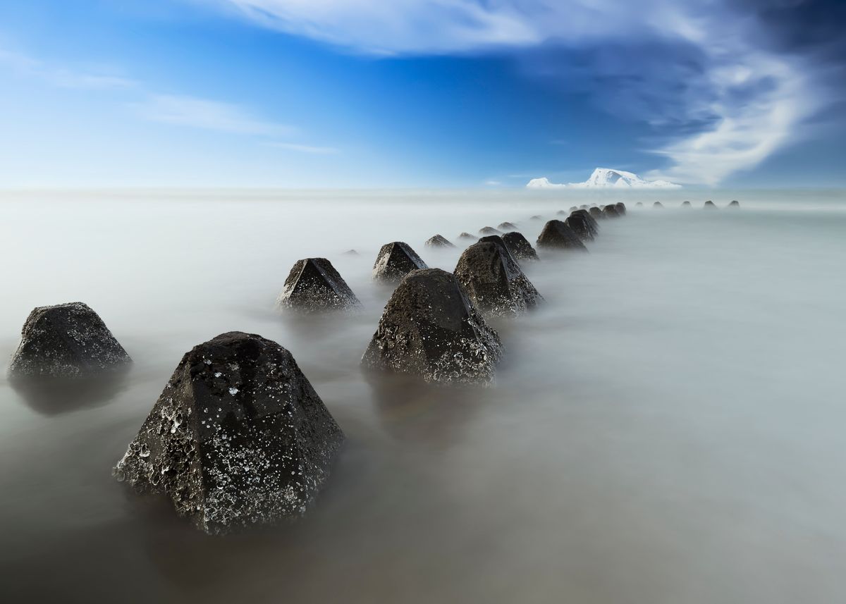 'wave elimination block' Poster, picture, metal print, paint by HanPing ...