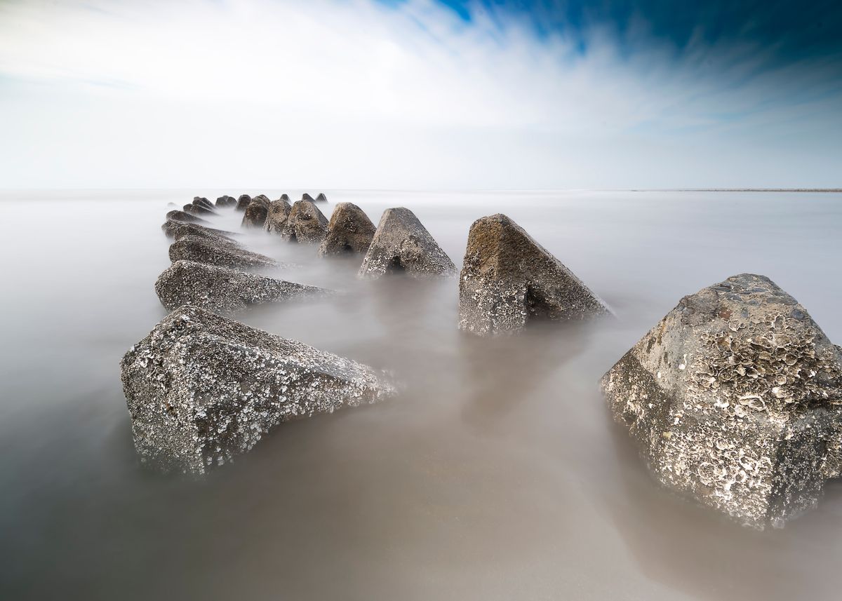 'wave elimination block' Poster, picture, metal print, paint by HanPing ...