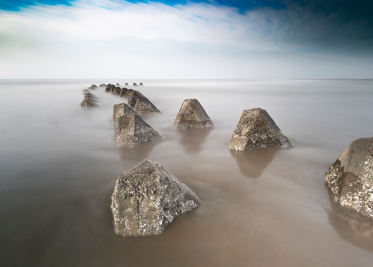 'wave elimination block' Poster, picture, metal print, paint by HanPing ...