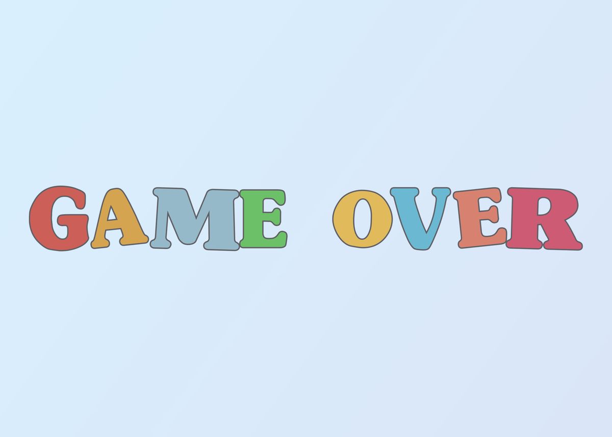 'Kidcore Game Over Retro' Poster by AestheticAlex | Displate