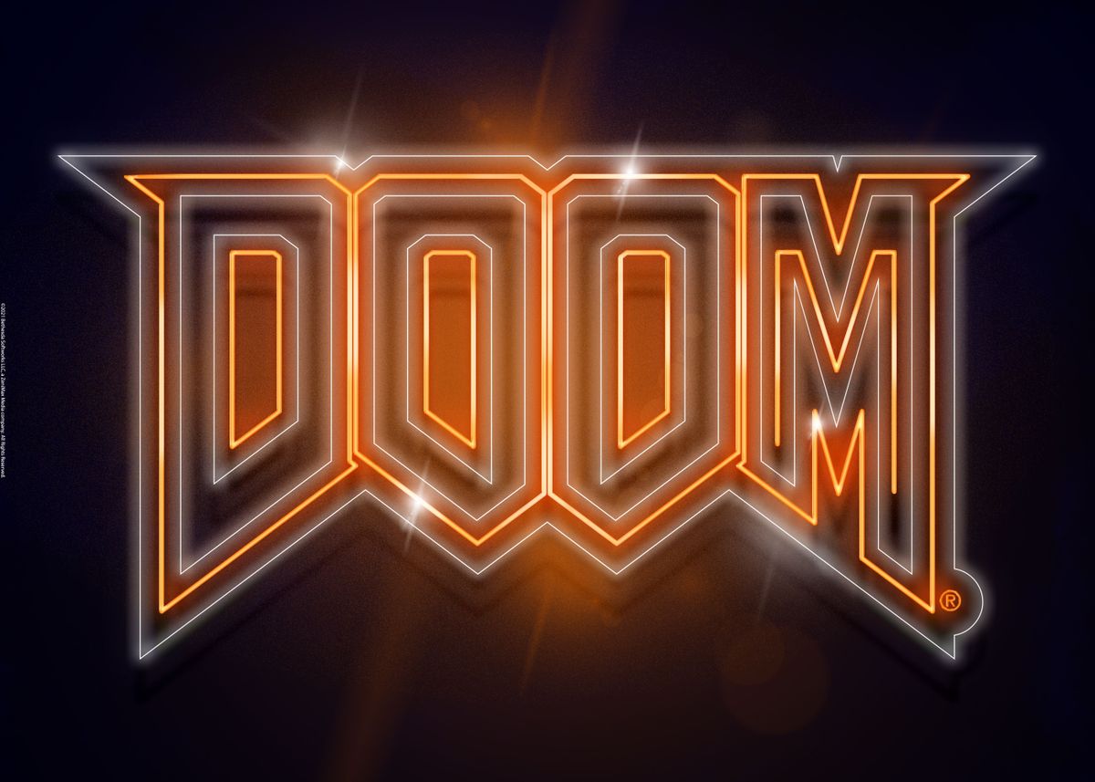 'Neon Doom' Poster, picture, metal print, paint by DOOM | Displate
