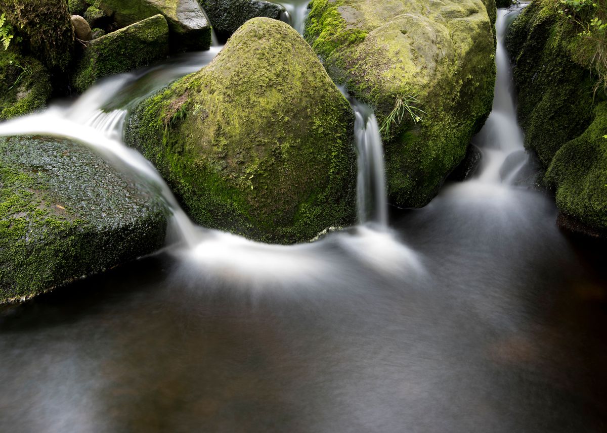 'Water Streams Convergence ' Poster, picture, metal print, paint by ...