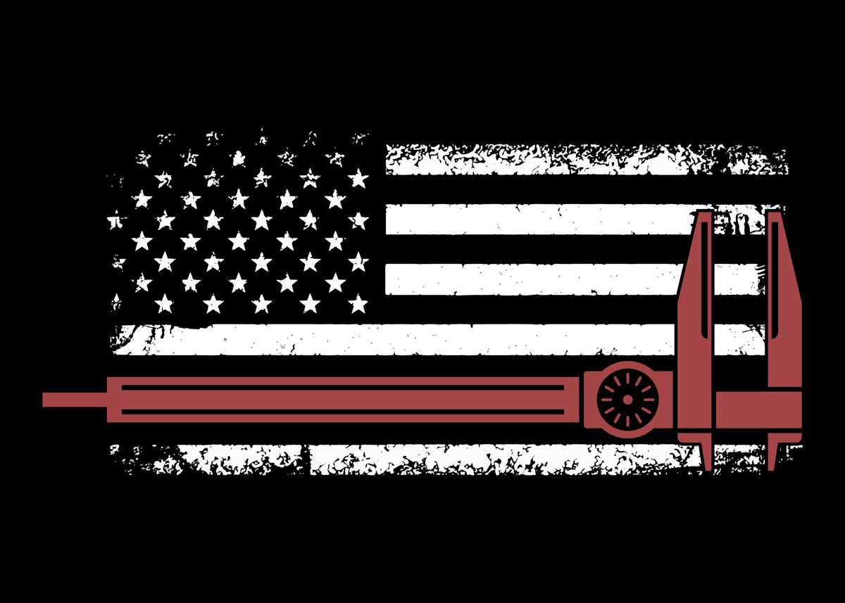 'CNC Caliper Flag CNC Opera' Poster, picture, metal print, paint by ...