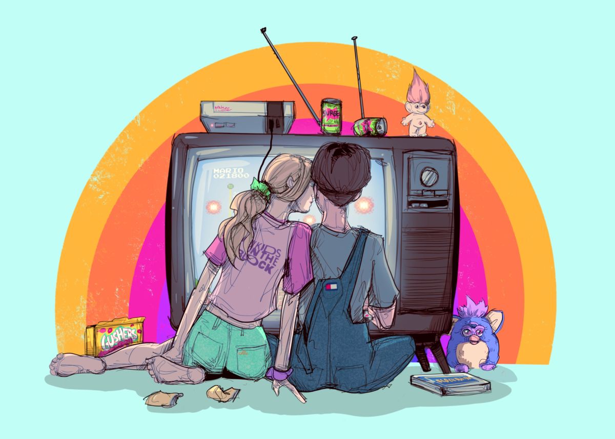 'First Kiss' Poster, picture, metal print, paint by LVB Art | Displate