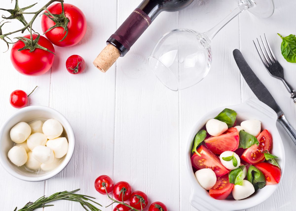 'Caprese salad' Poster by Yuliia Mazurkevych | Displate