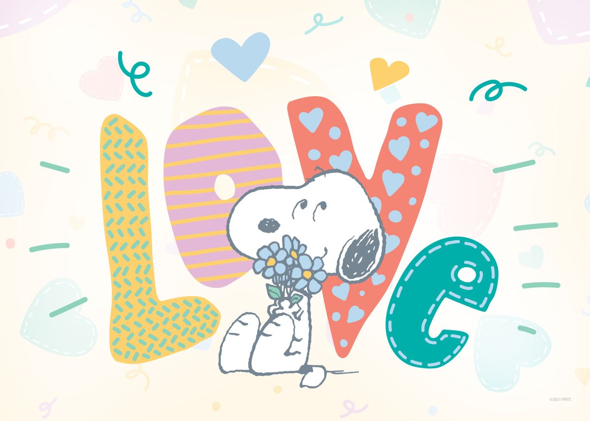 'Playtime Love' Poster, picture, metal print, paint by Peanuts | Displate