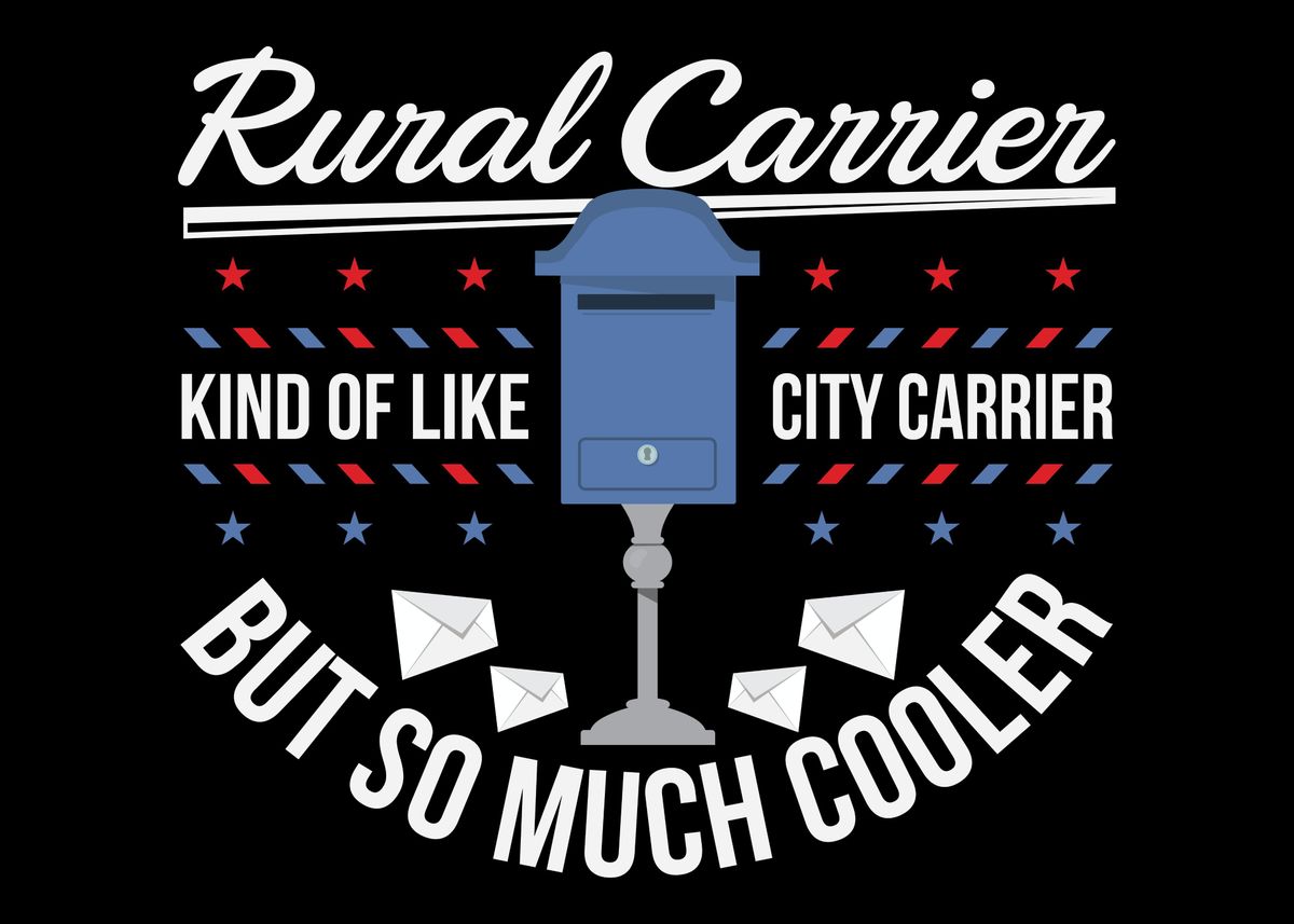 'Mailman Postal Worker Mail' Poster, picture, metal print, paint by ...