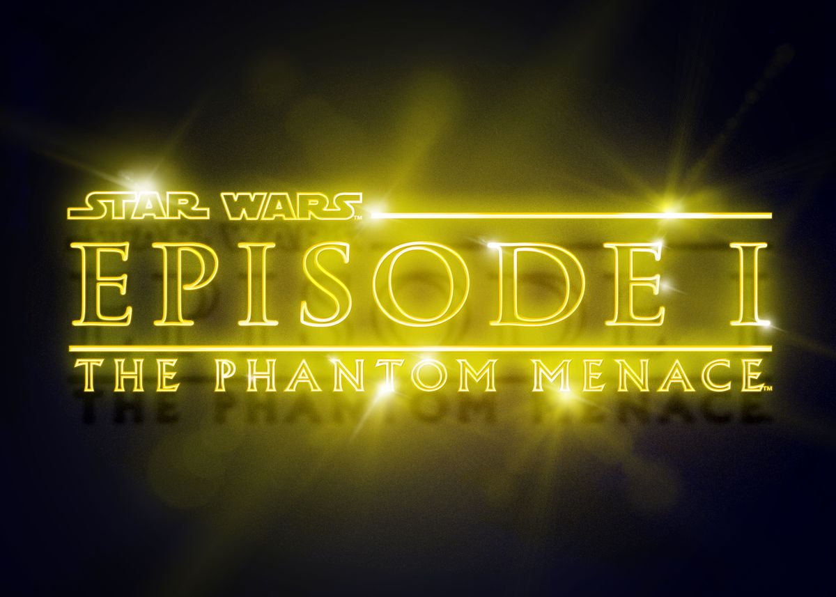 'Episode I The Phantom Menace neon' Poster, picture, metal print, paint ...