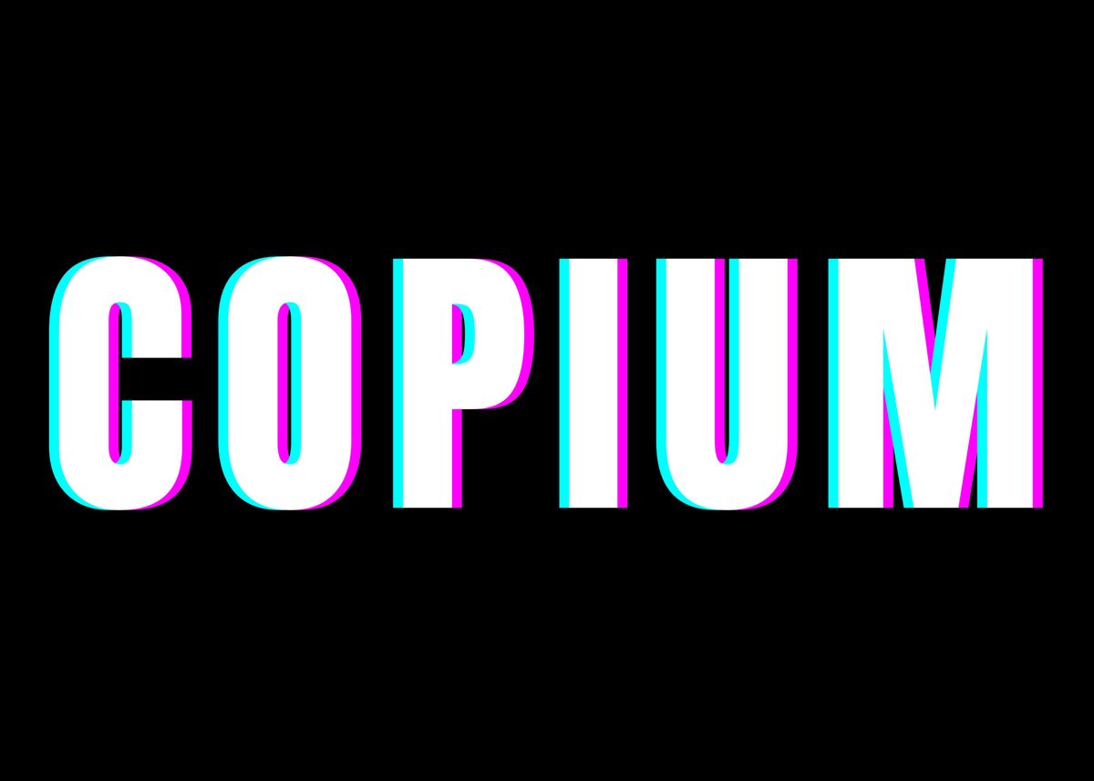 'COPIUM Glitched' Poster, picture, metal print, paint by Masaki | Displate