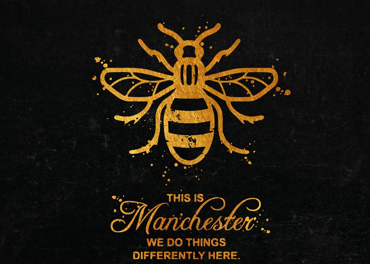 'Manchester Bee ' Poster, picture, metal print, paint by Dalton Joyce ...
