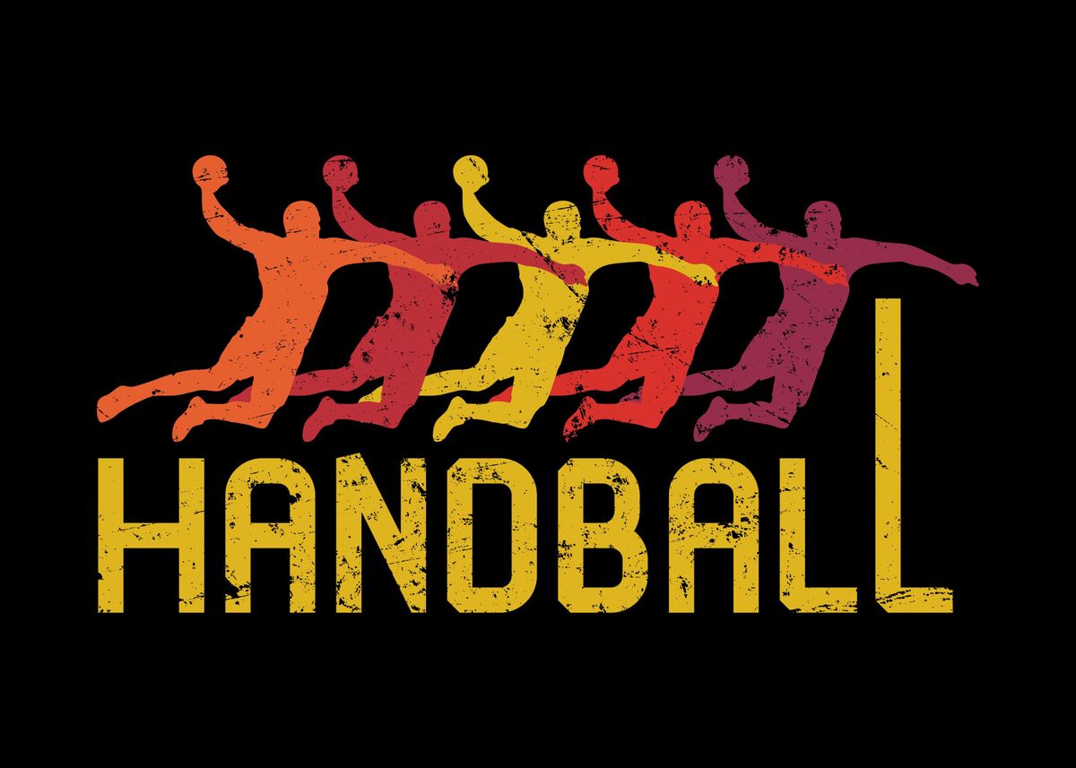 'Handball Retro' Poster, picture, metal print, paint by ninarts | Displate