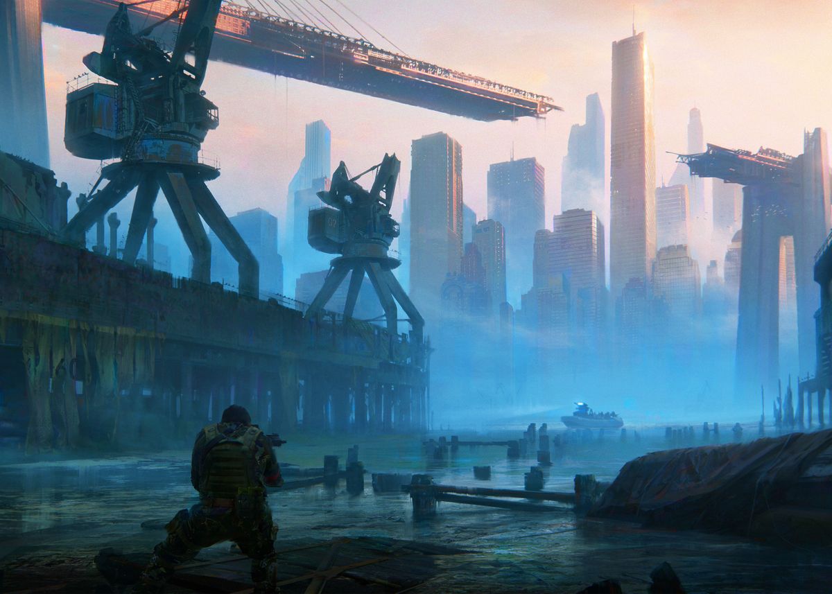 'Post apocalypse New York' Poster, picture, metal print, paint by ...