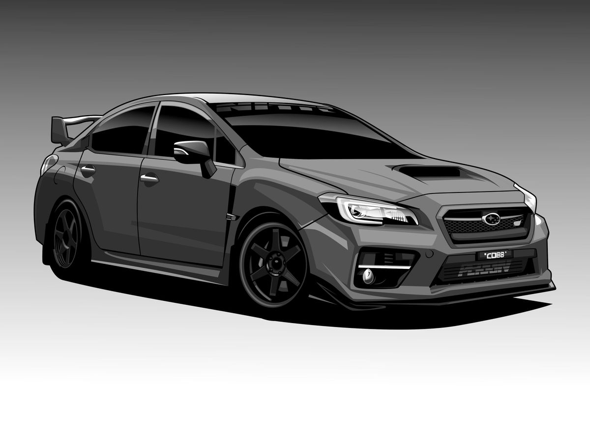 'Subaru' Poster, picture, metal print, paint by Dede Wiradinata | Displate