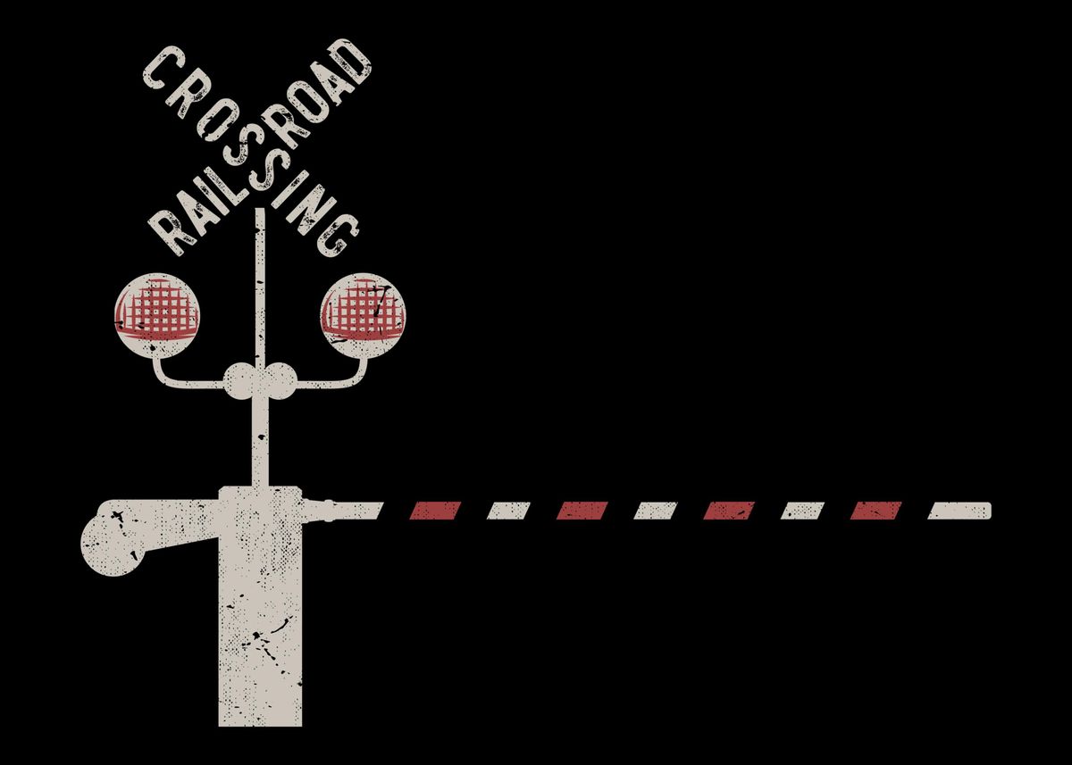 'Railroad Crossing Sign' Poster, picture, metal print, paint by ...