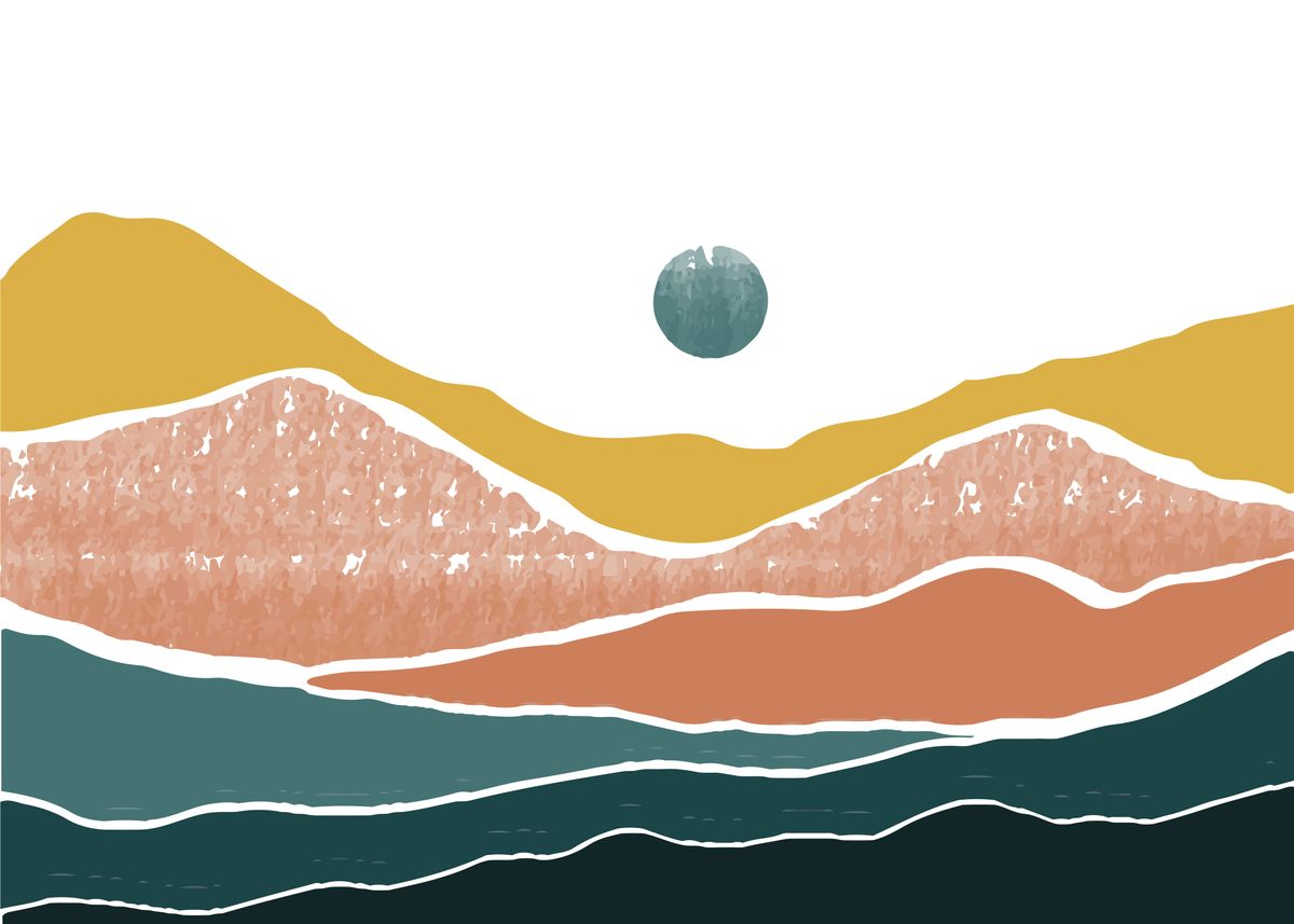 'Mountain layout design' Poster, picture, metal print, paint by Dadan ...