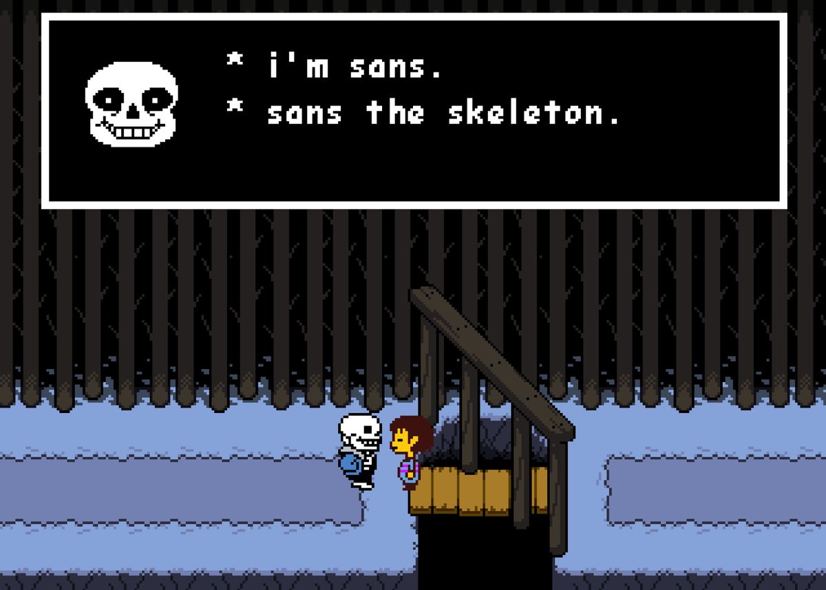 'Undertale Sans Meeting' Poster, picture, metal print, paint by Ze Wiss ...