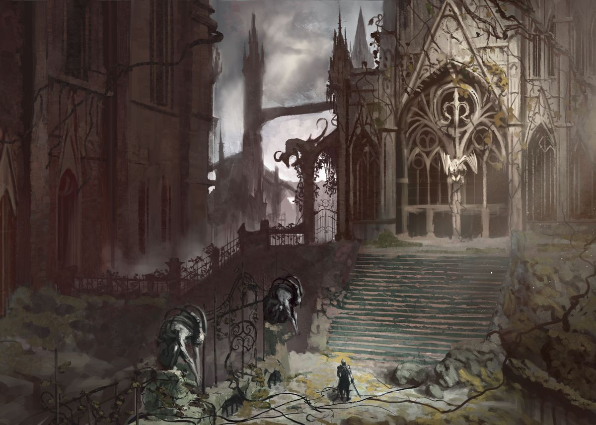 'Gothic Cathedral' Poster, picture, metal print, paint by Alex Kuhn ...