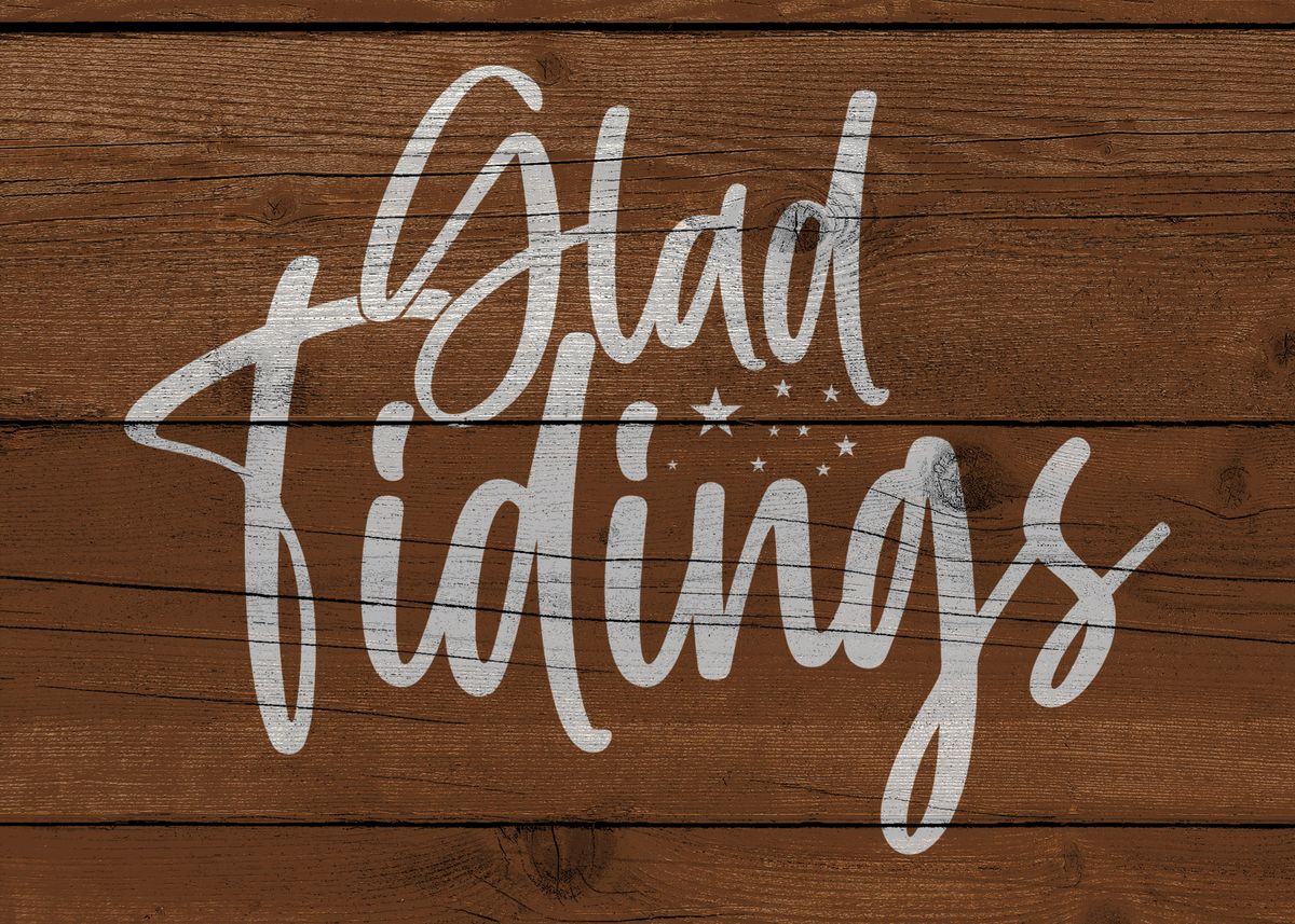 'Glad Tidings' Poster by Van Zelman | Displate