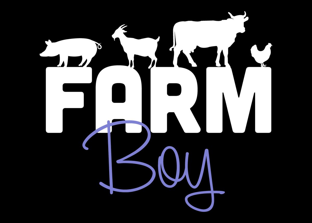 'Farm Boy Farmer Animal Cou' Poster by Patrik | Displate
