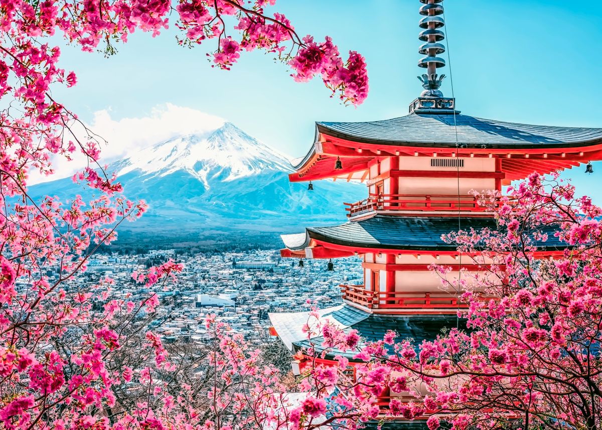 'Spring In Japan' Poster, picture, metal print, paint by Mango Art ...