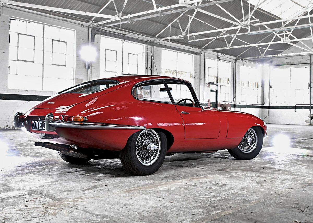 'Red Jaguar E Type ' Poster by insideportugal | Displate