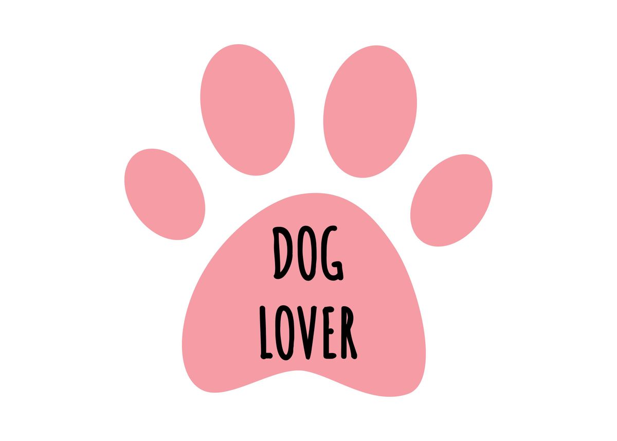 'Dog Lover Pink' Poster by DanielSaverio De Simone | Displate
