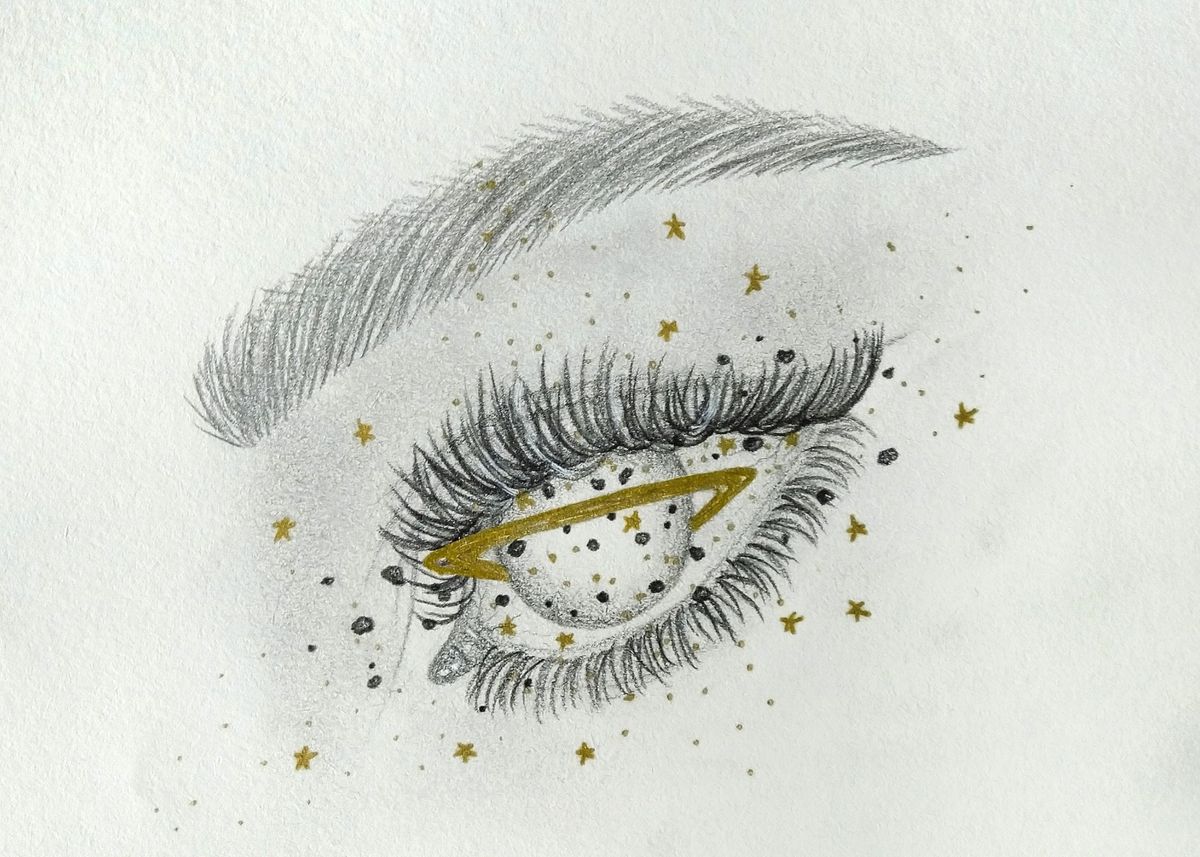 'Saturn Eyes' Poster, picture, metal print, paint by Lisanne van Stijn ...