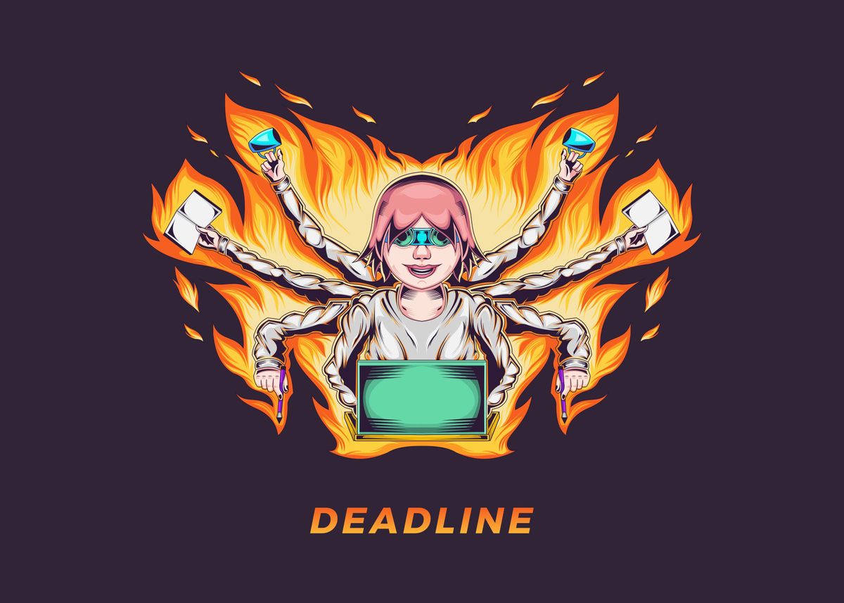 'Deadline' Poster, picture, metal print, paint by Mahendra Putra | Displate