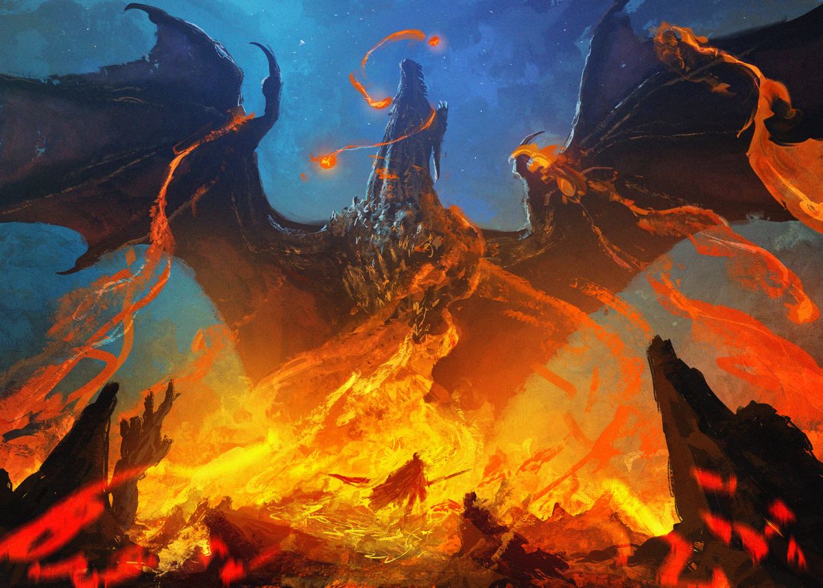 'In Flames' Poster, picture, metal print, paint by Anato Finnstark ...