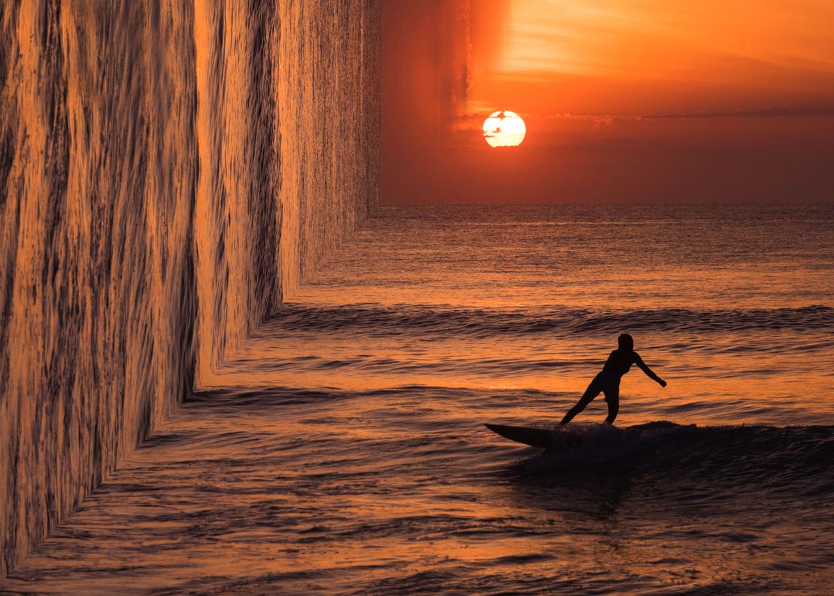 'Were on the borderline' Poster, picture, metal print, paint by ...