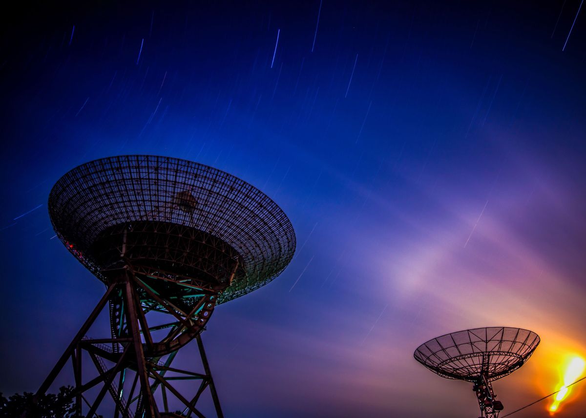 'radio telescope' Poster, picture, metal print, paint by anamaria tudor ...