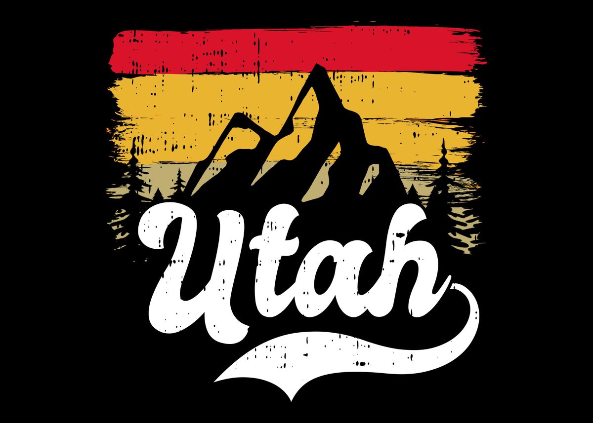 'Retro Utah' Poster by Hexor | Displate