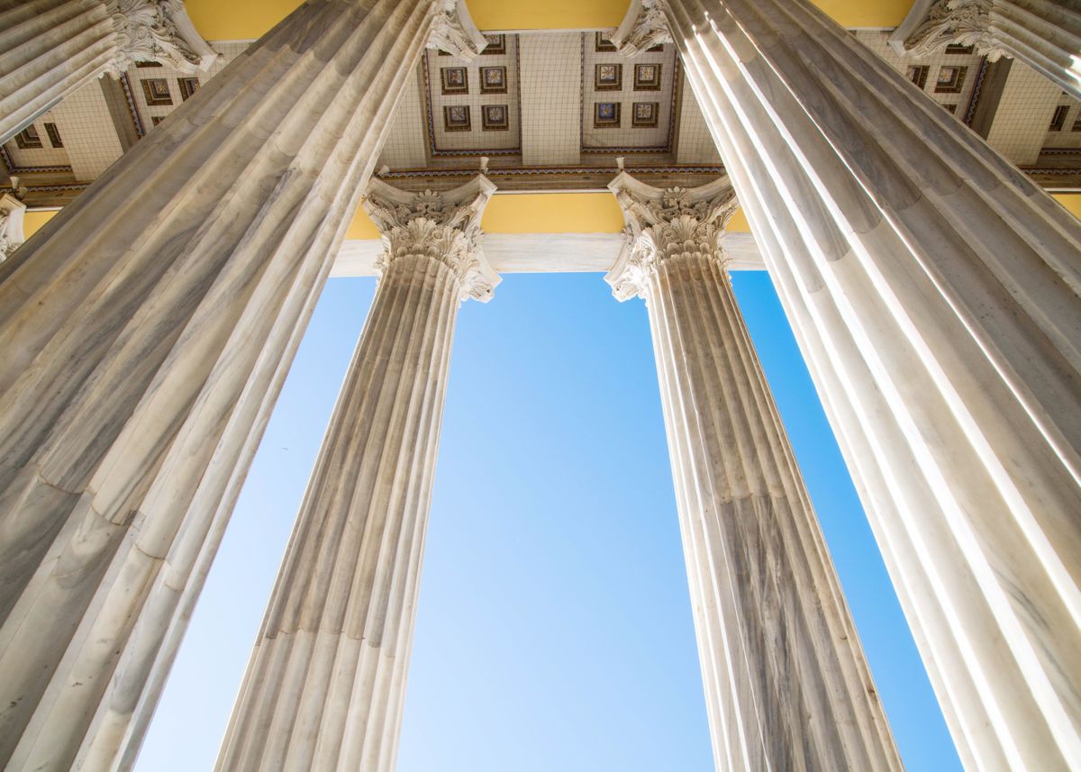 'Marble Columns Athens 1 ' Poster, picture, metal print, paint by Anita ...