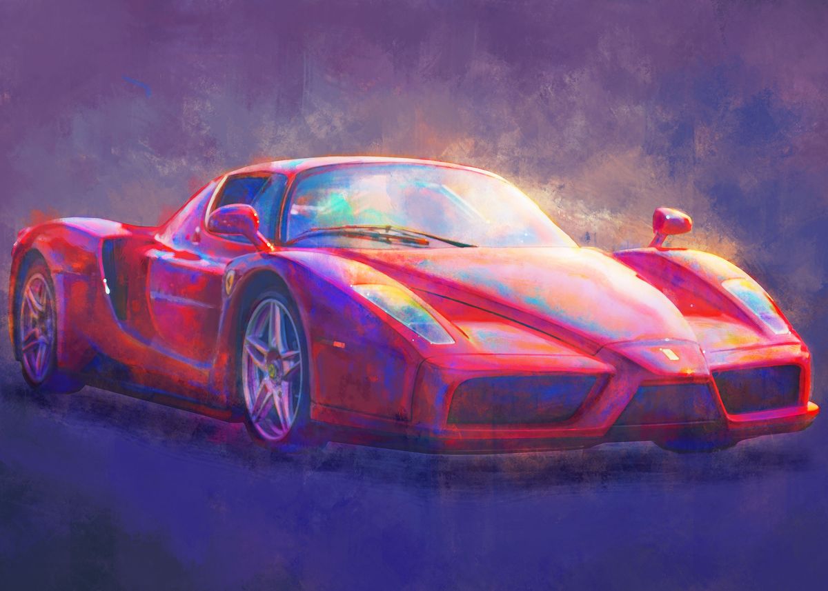 'Ferrari Enzo' Poster, picture, metal print, paint by AshnoAlice | Displate