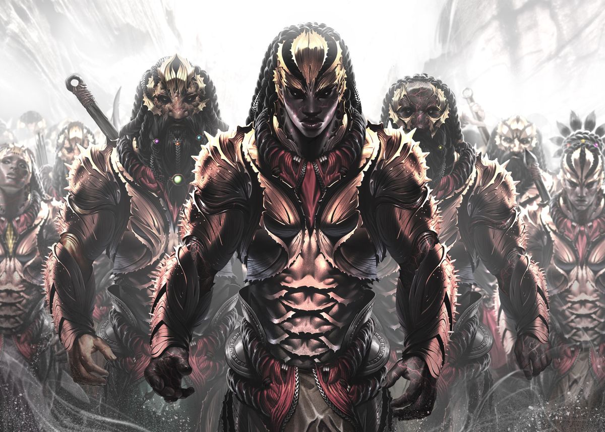 'Eshonai and the Parshendi ' Poster, picture, metal print, paint by ...