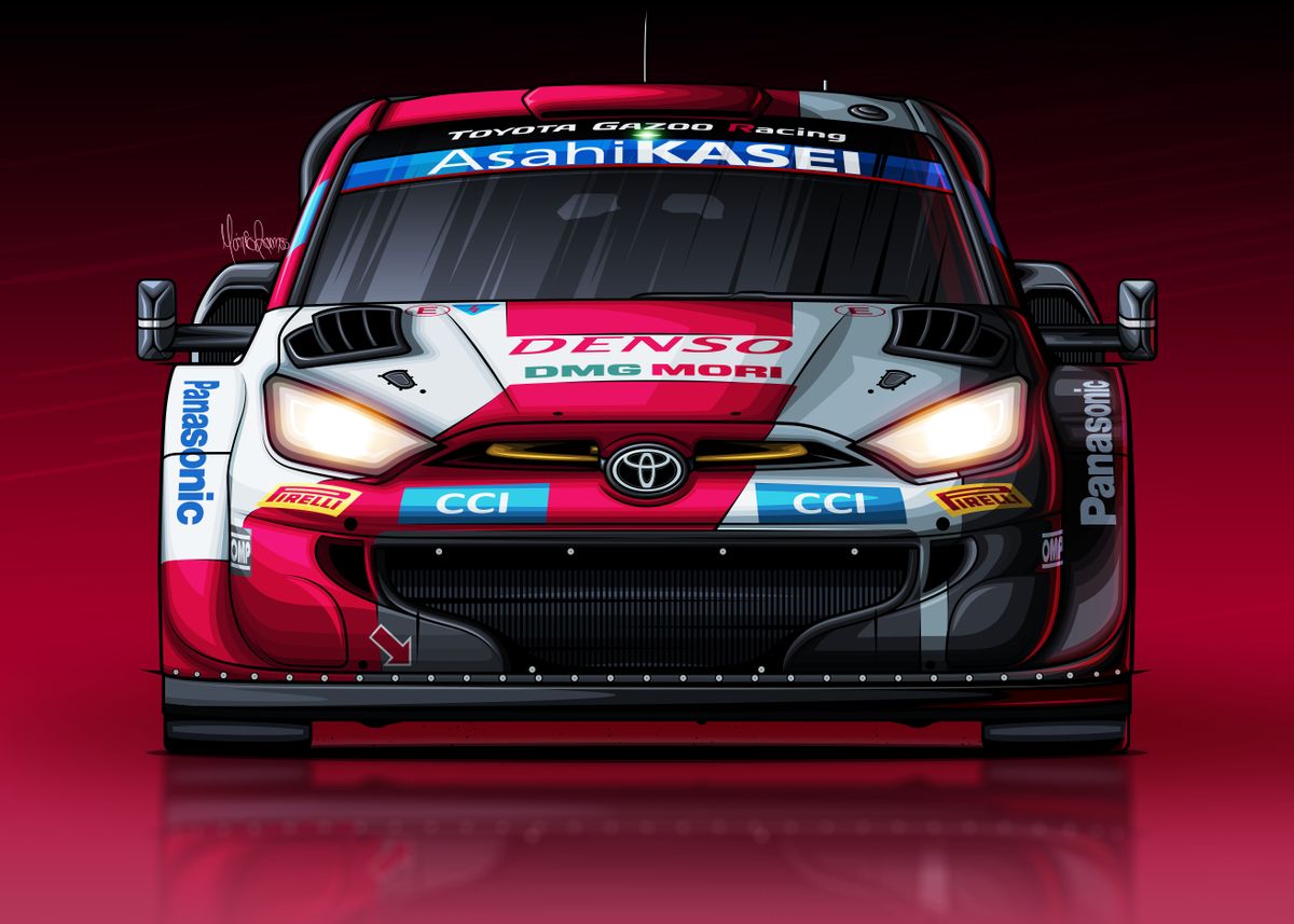 'Toyota GR Yaris Rally 1' Poster, picture, metal print, paint by Mário ...