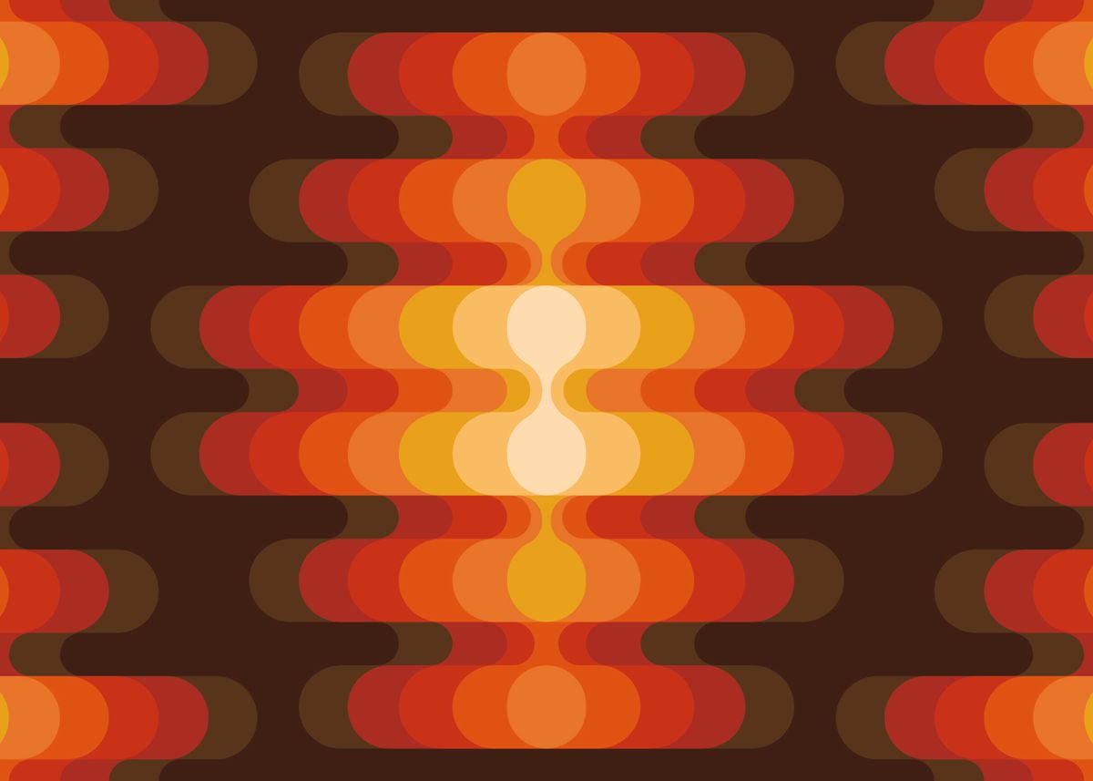 'Retro Aesthetic Pattern 06' Poster, picture, metal print, paint by ...