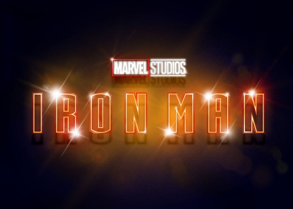 'Iron Man Neon' Poster, picture, metal print, paint by Marvel | Displate