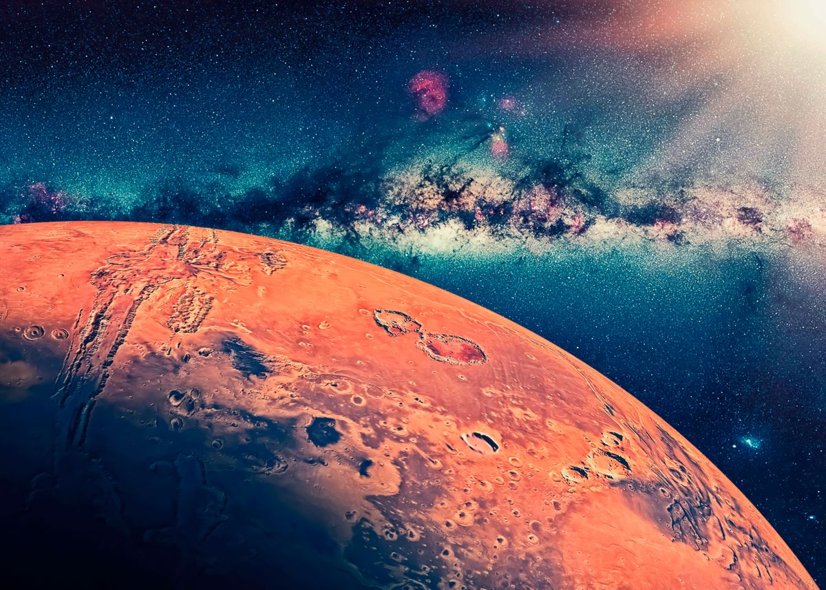 'The Red Planet' Poster, picture, metal print, paint by Mango Art ...