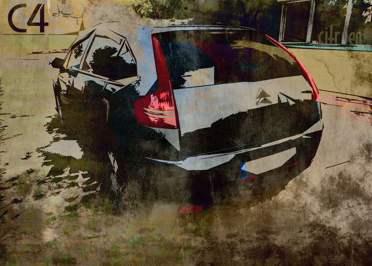 'Citroen C4 Car' Poster, picture, metal print, paint by Ferit Kurt ...