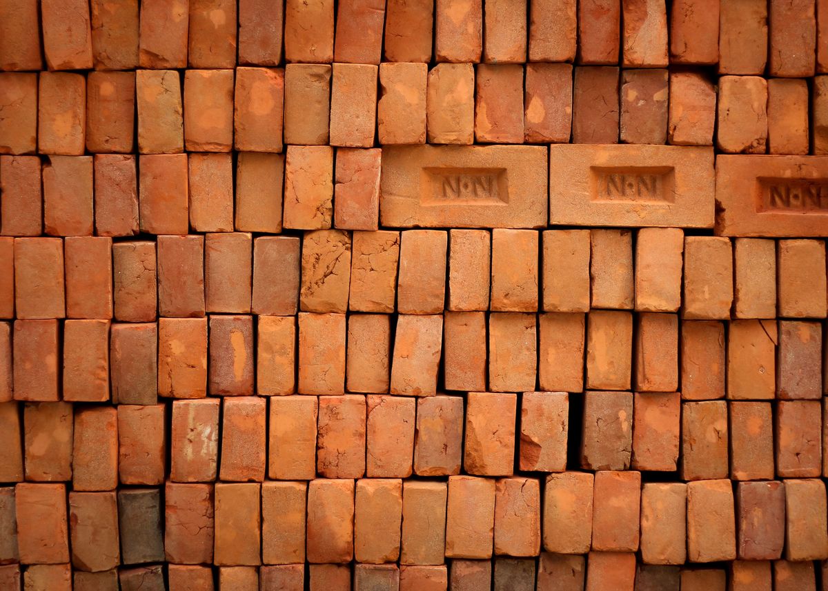 'Red Bricks' Poster, picture, metal print, paint by Laura Thompson ...