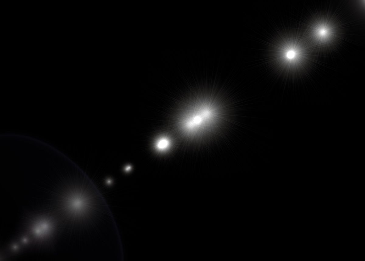 'Lens flare cross screen wh' Poster, picture, metal print, paint by ...