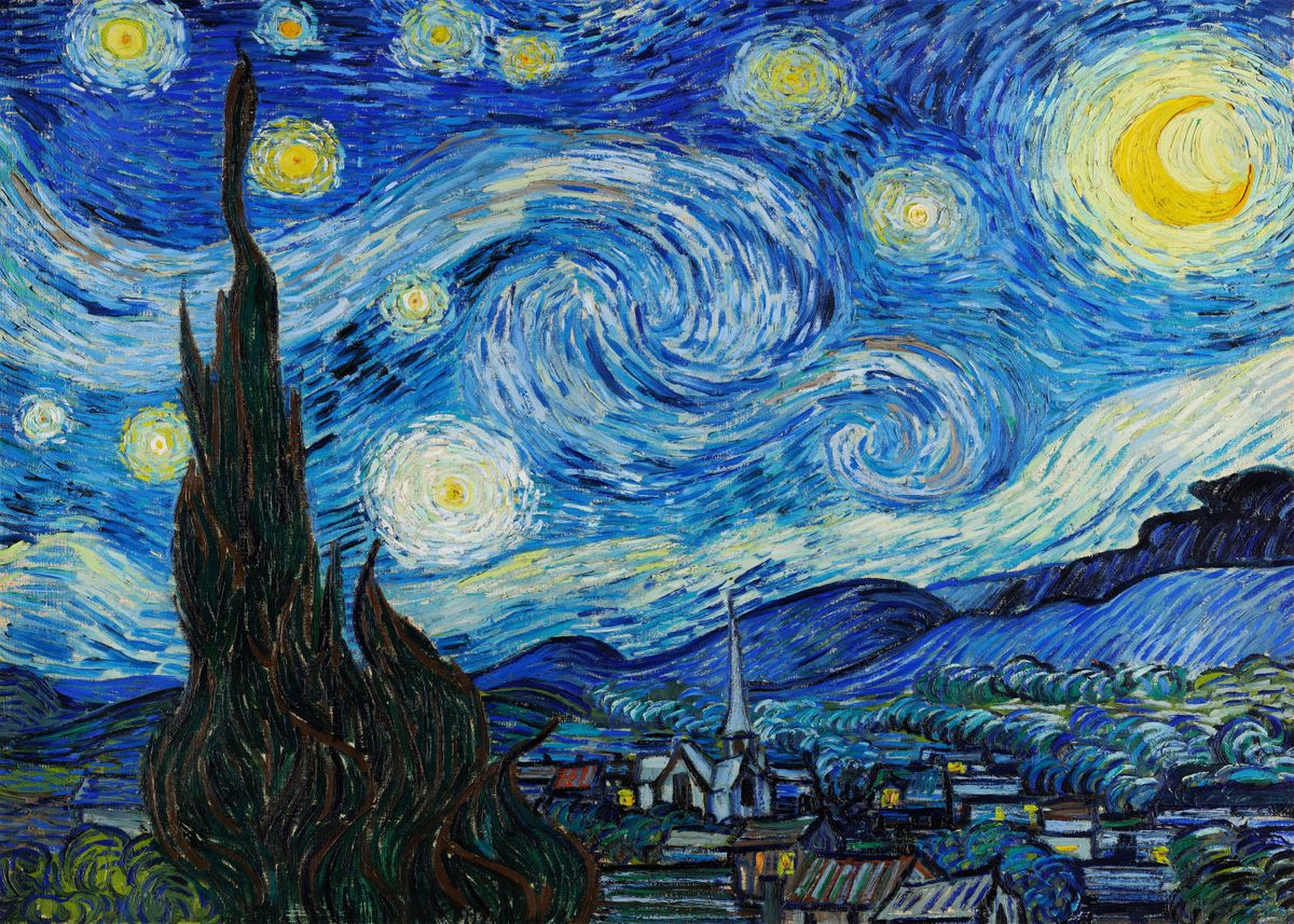 'Van Gogh Starry Night' Poster, picture, metal print, paint by Barry ...