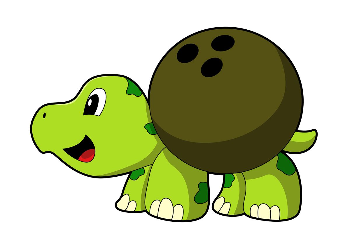 'Turtle Bowling Sports' Poster, picture, metal print, paint by Markus ...