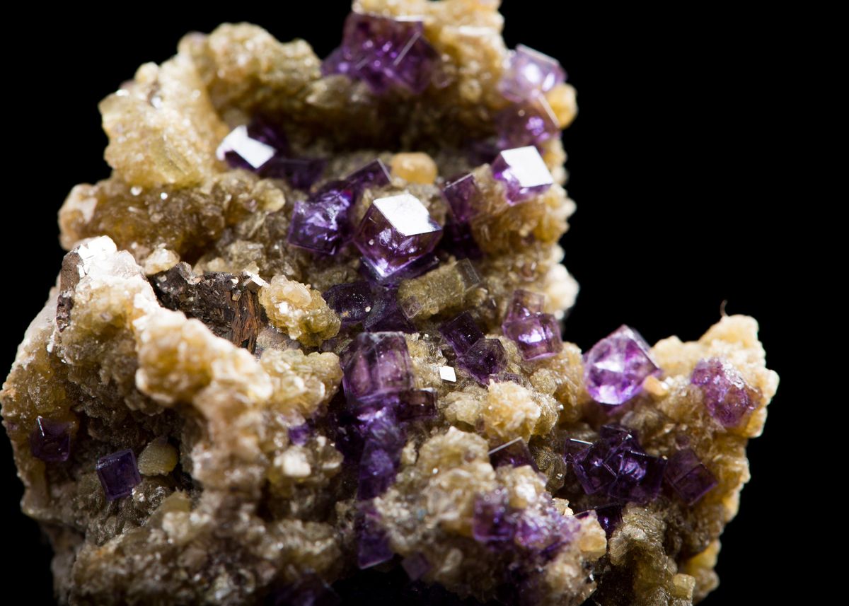 'fluorite mineral specimen' Poster, picture, metal print, paint by ...